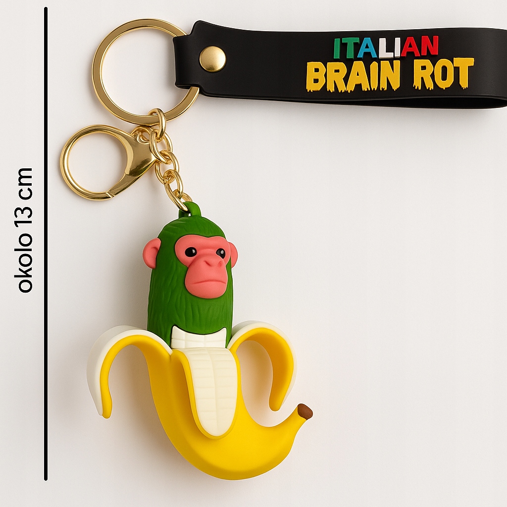 Brelok do kluczy zawieszka Italian Brainrot Szympansini Bananini ...