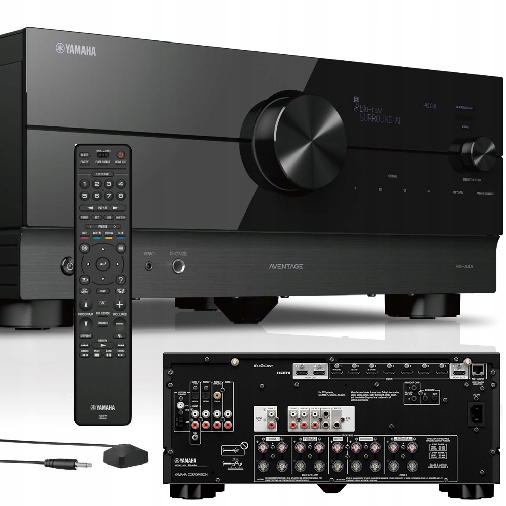 YAMAHA AVENTAGE RX-A4A AMPLITUNER 7.2 MusicCast + HDMI 10K 2m - Sklep, Opinie, Cena w Allegro