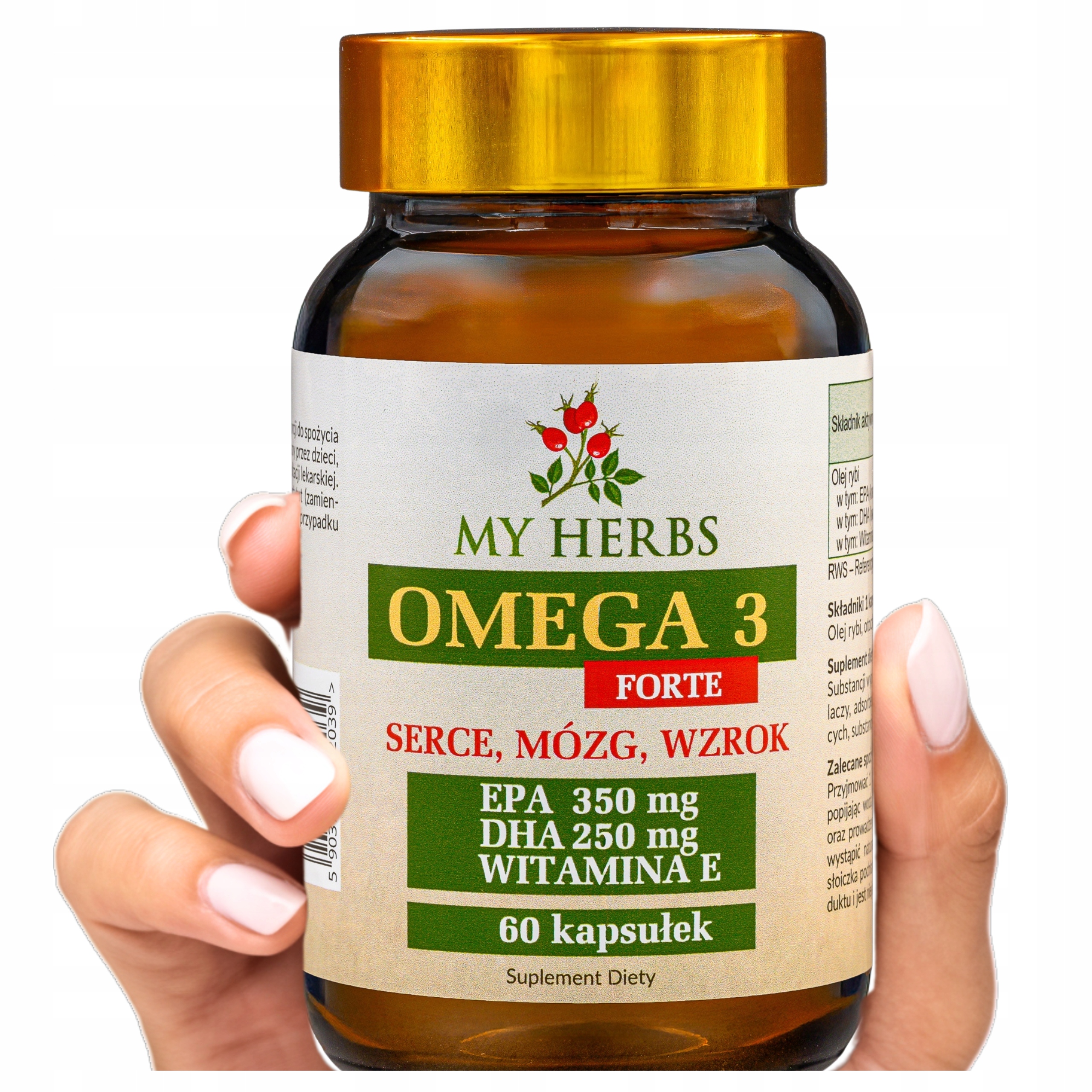 Suplement diety Bio Herbs Omega 3 Forte 1000 mg 60 kapsułek bez cukru ...