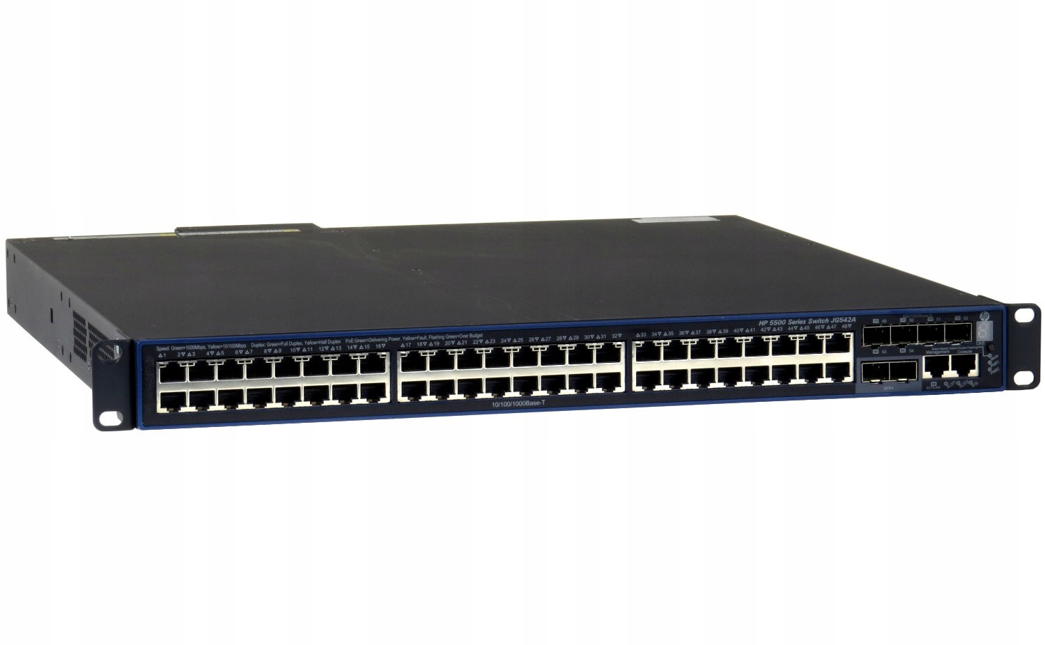 Switch HP 5500 JG542A 48x 1Gb RJ-45 PoE, 4x 1Gb SFP, 2x 10Gb SFP+ - Sklep, Opinie, Cena w Allegro