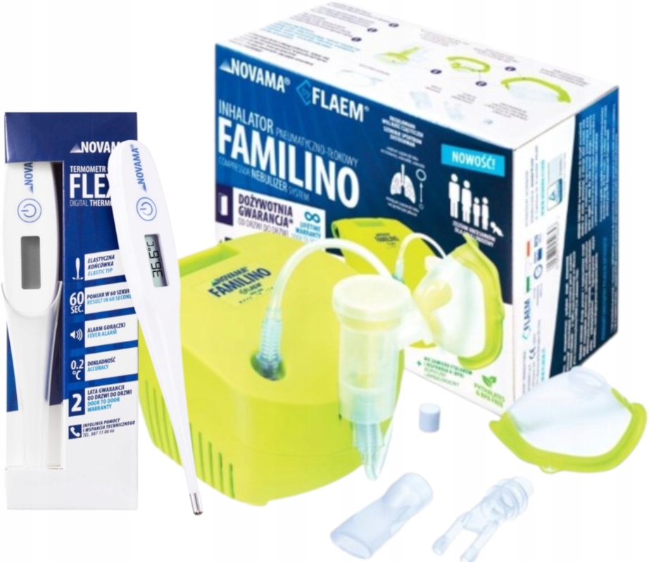 FAMILINO FLAEM inhalator tłokowy + FLEXO Termometr GRATIS ...