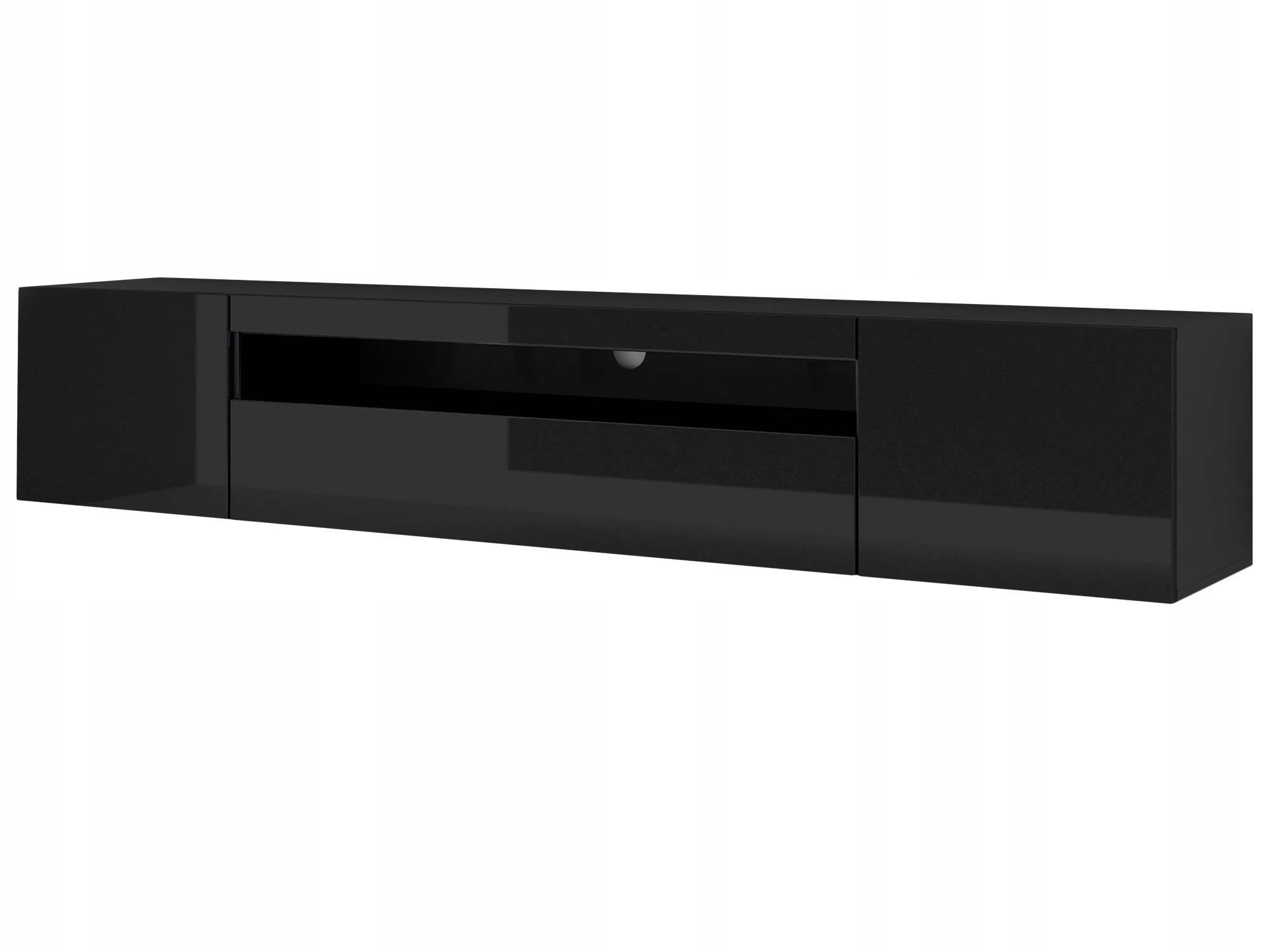 Wisząca Czarna Szafka RTV 200 APOLI • Cena, Opinie • Szafki RTV 14061517702 • Allegro