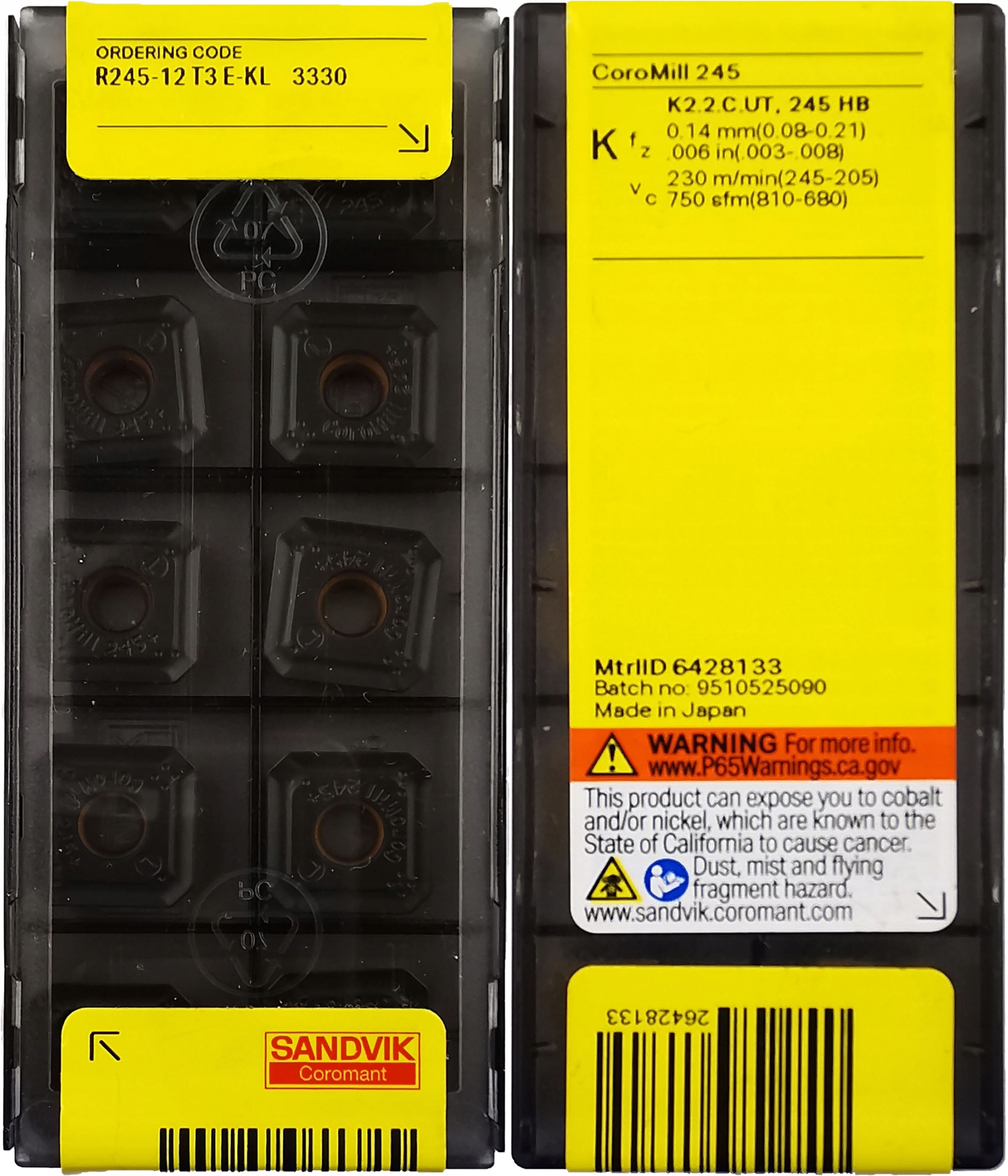 Płytki R245-12T3E-KL 3330 SANDVIK (R245-12T3E-KL 3330 SANDVIK) • Cena ...