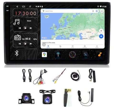 RÁDIO GPS ANDROID BT WIFI AUDI A4 B6 B7 CARPLAY WIFI USB 128GB SIM ...