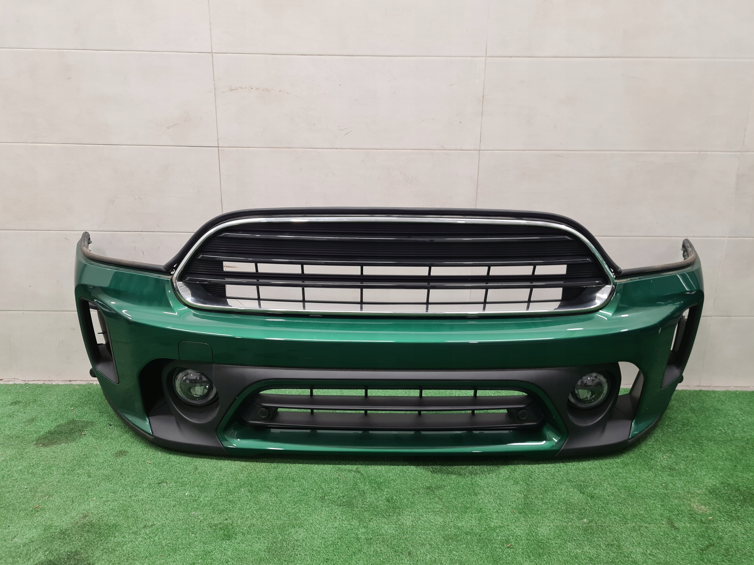 MINI F60 LCI ZDERZAK PRZÓD 4PDC HALOGENY C3B BRITISH GREEN RACING za ...