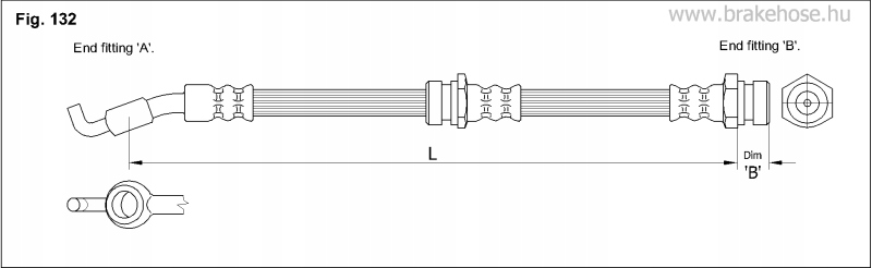 Przewód wężyk hamulcowy FT1007 KIA oś przednia • Cena, Opinie - Allegro