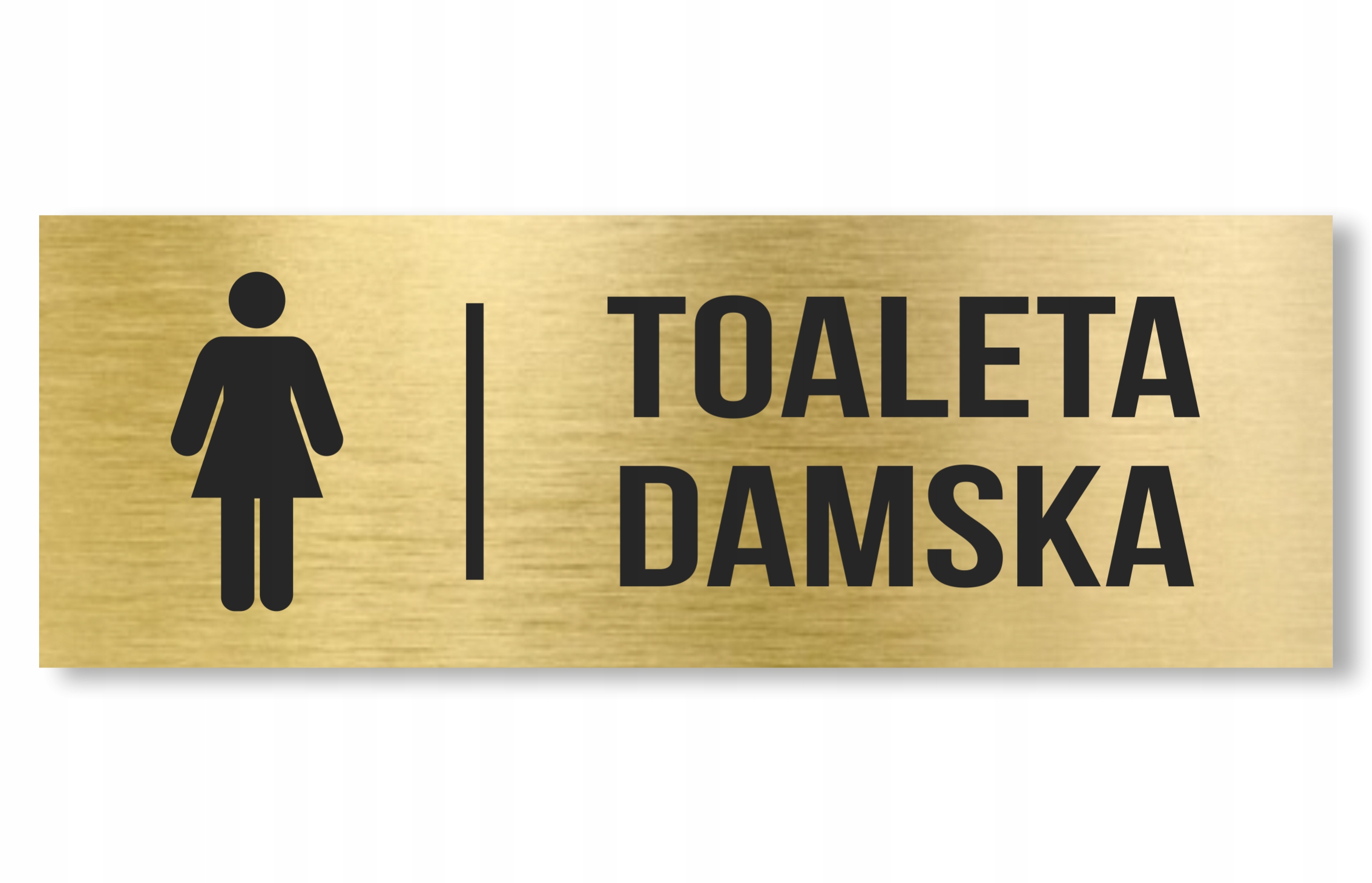 Tabliczka Toaleta Damska Aluminium Złota 20x7cm UV (0000) • Cena ... Tabliczka Toaleta Damska Aluminium Złota 20x7cm UV (0000) • Cena ...