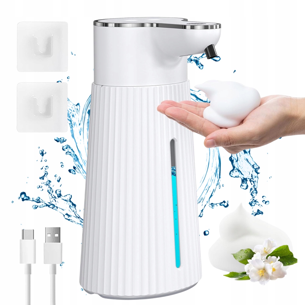 CONTACTLESS LIQUID SOAP DISPENSER 400ML AUTOMATIC DISPENSER LARGE USB-C ...