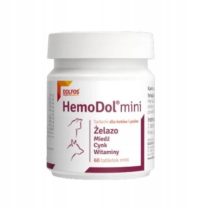 DOLFOS HemoDol żelazo dla psa i kota 60 mini tab (5902232644135) • Cena, Opinie • Suplementy dla ...