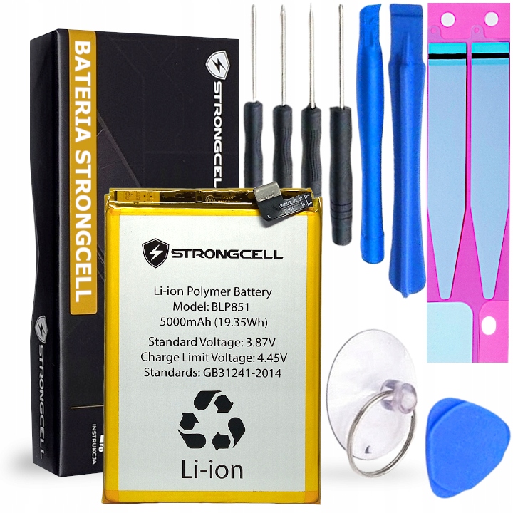 Bateria Li-ion STRONGCELL BLP851 do Oppo A74, CPH2219, Świeża 5000 mAh ...