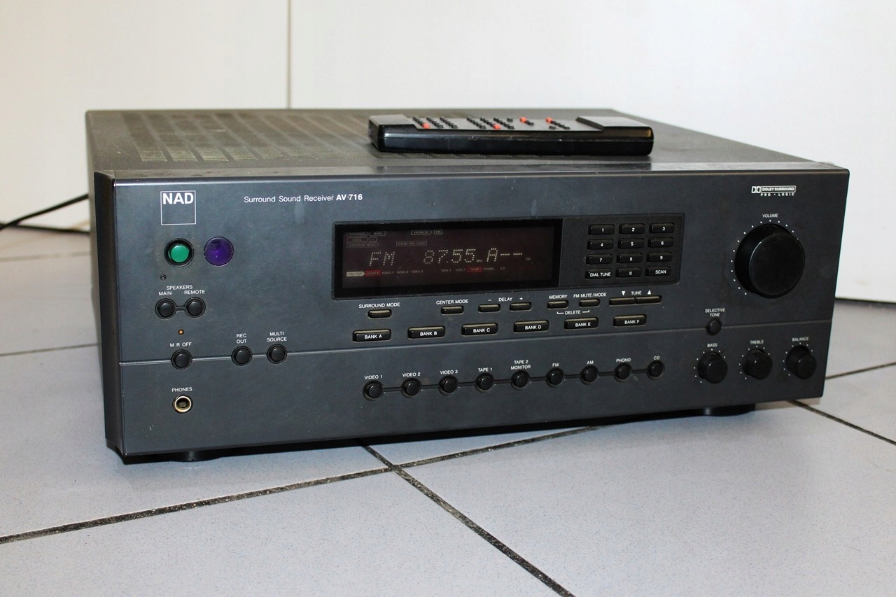 NAD AV 716 AMPLITUNER MOCNY WZMACNIACZ+ PILOT - Sklep, Opinie, Cena w ...