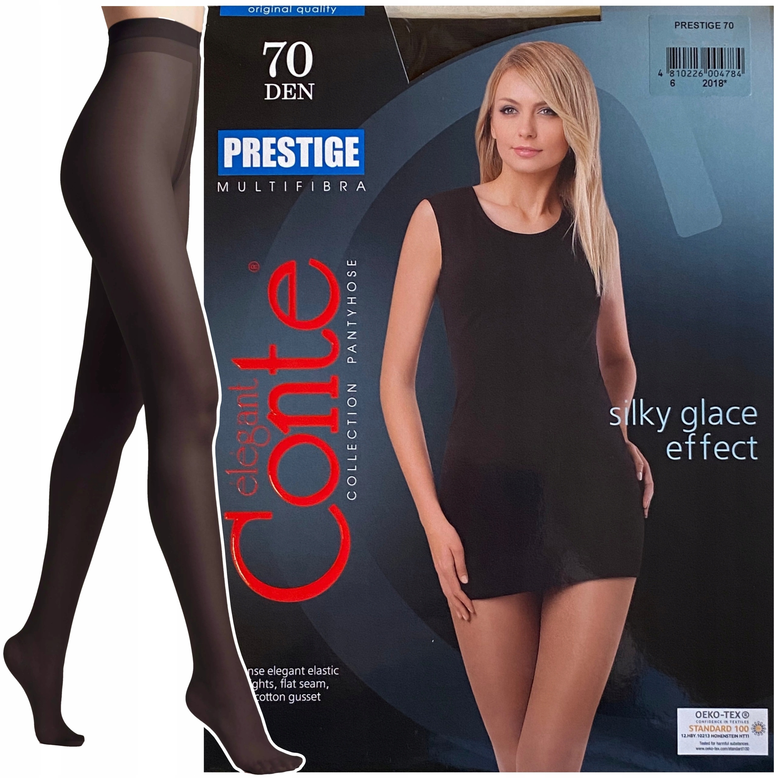 Rajstopy gładkie Conte Elegant Prestige 70den czarny Nero rozmiar 4 (4810226004784) • Cena ...