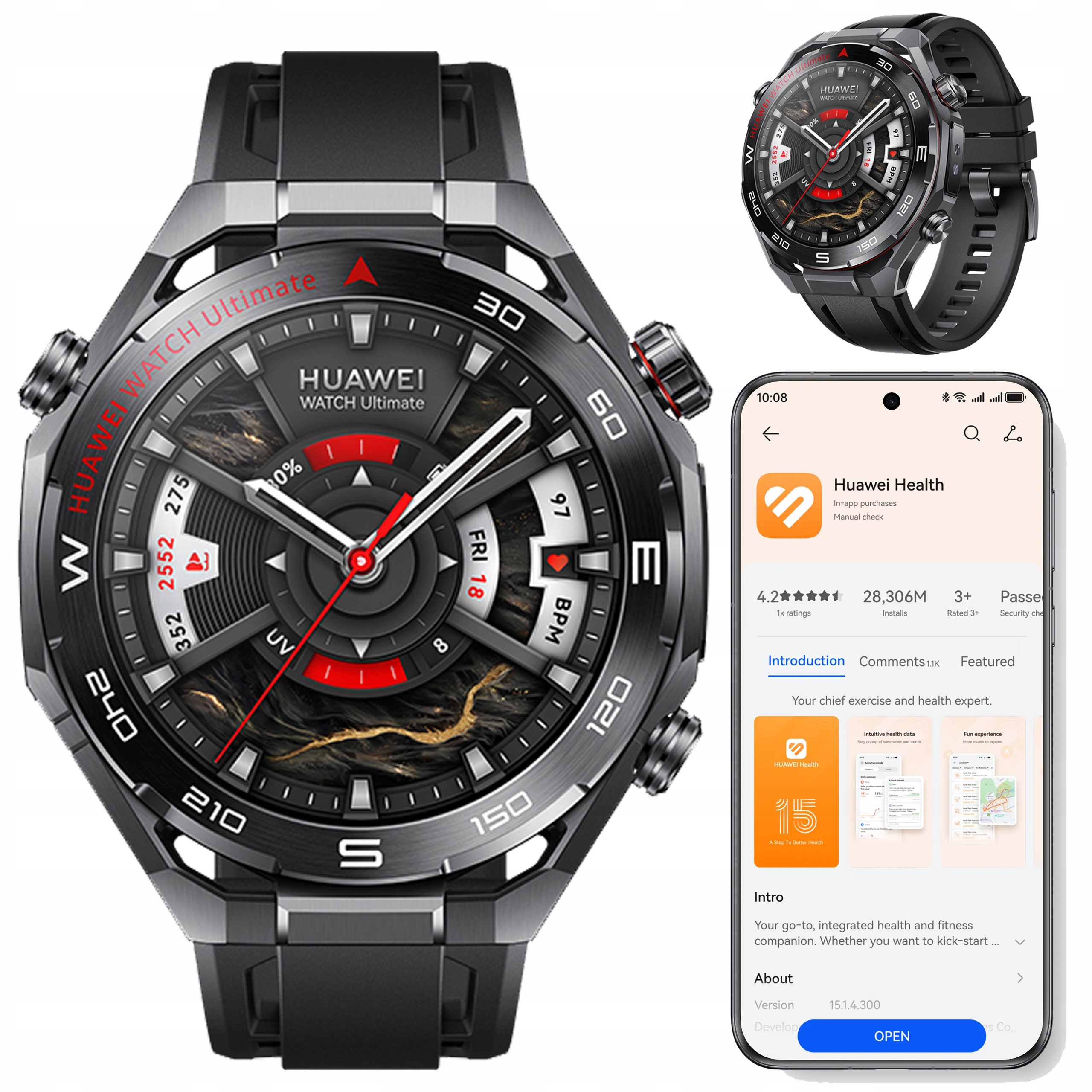 Huawei WATCH Ultimate 2 Czarny eSIM, NFC, 15 ATM, AMOLED 1,5'' - Sklep ...
