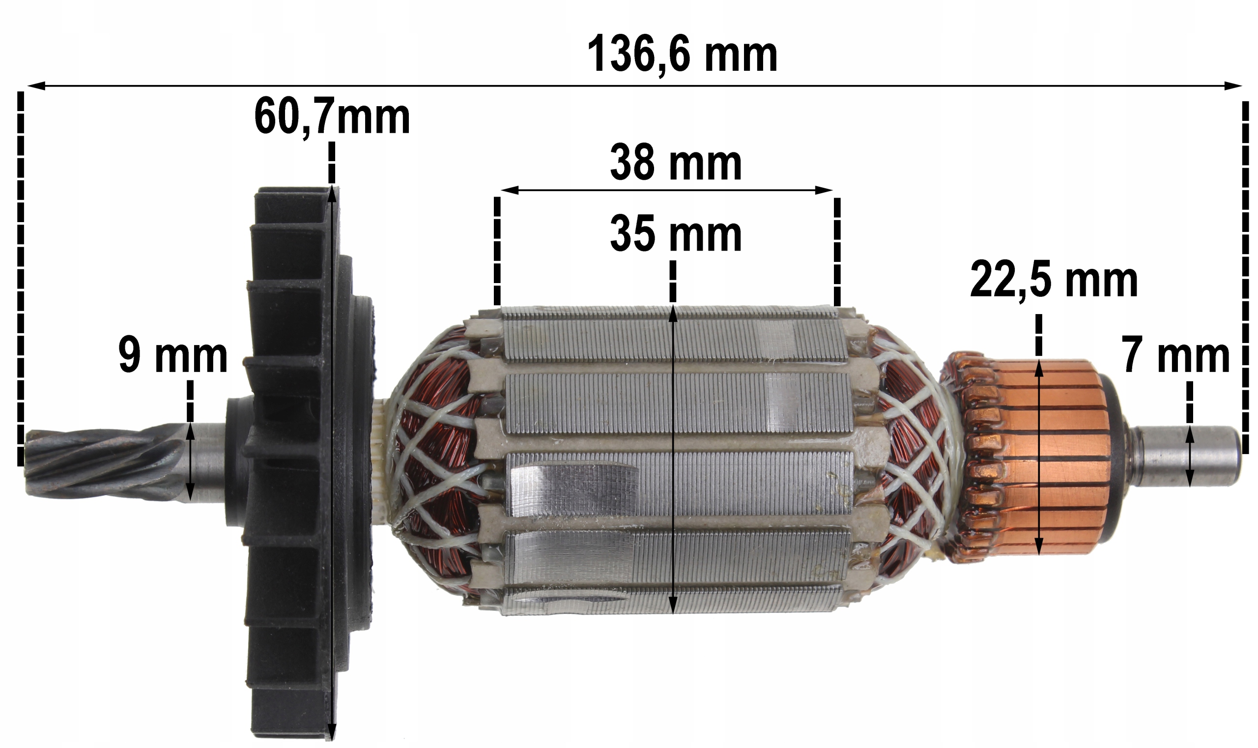 Rotor za bušilicu BOSCH GBH 2-28F 2-28 DV 2-28 DFV komplet