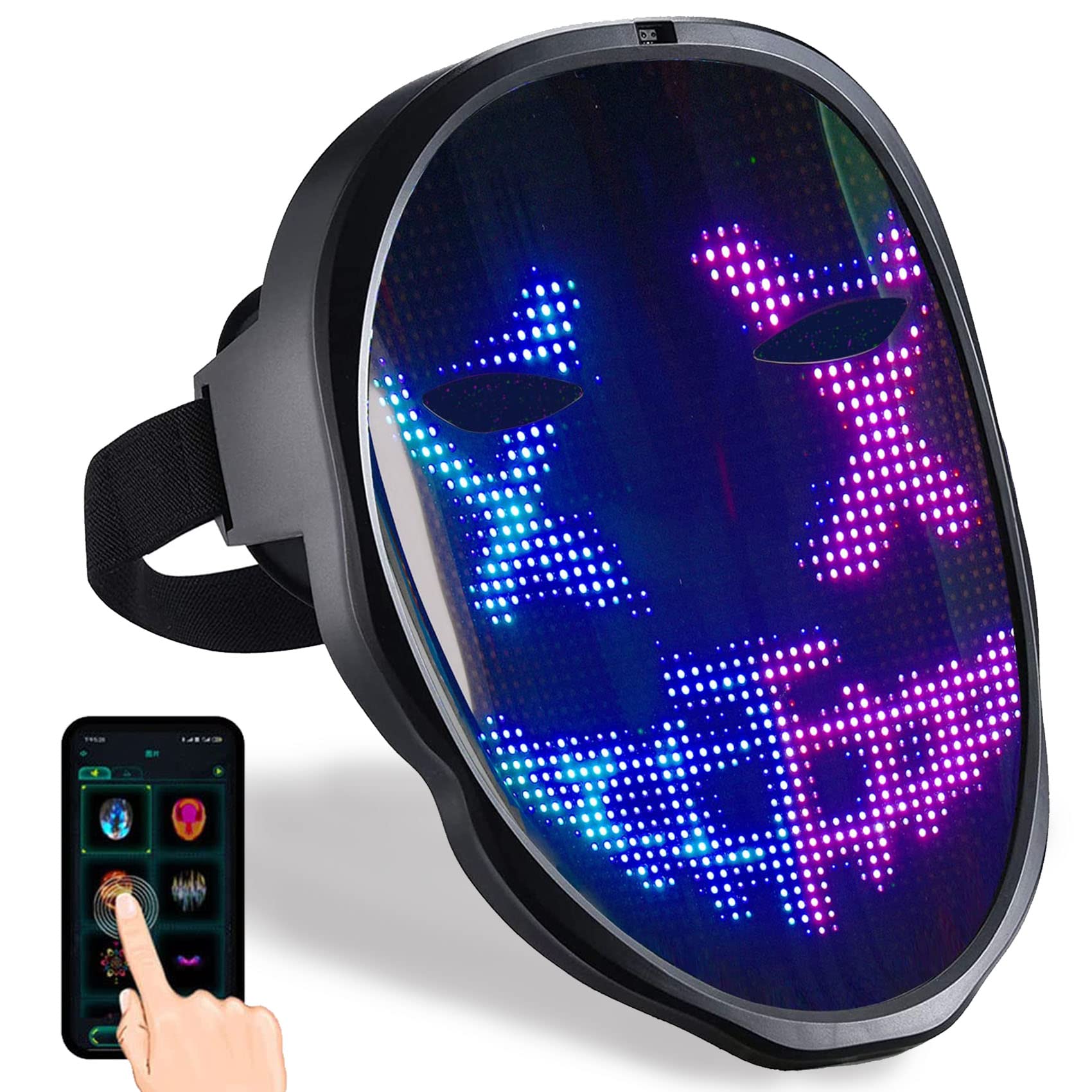 Maska LED z twarzą zabezpieczoną gesty (6974755799561) • Cena, Opinie ...