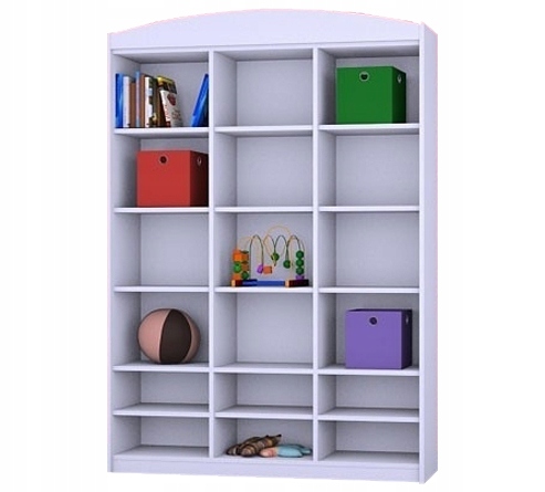 Regał Happy Babies 132 x 34 x 187 cm biały - porównaj ceny - Allegro.pl