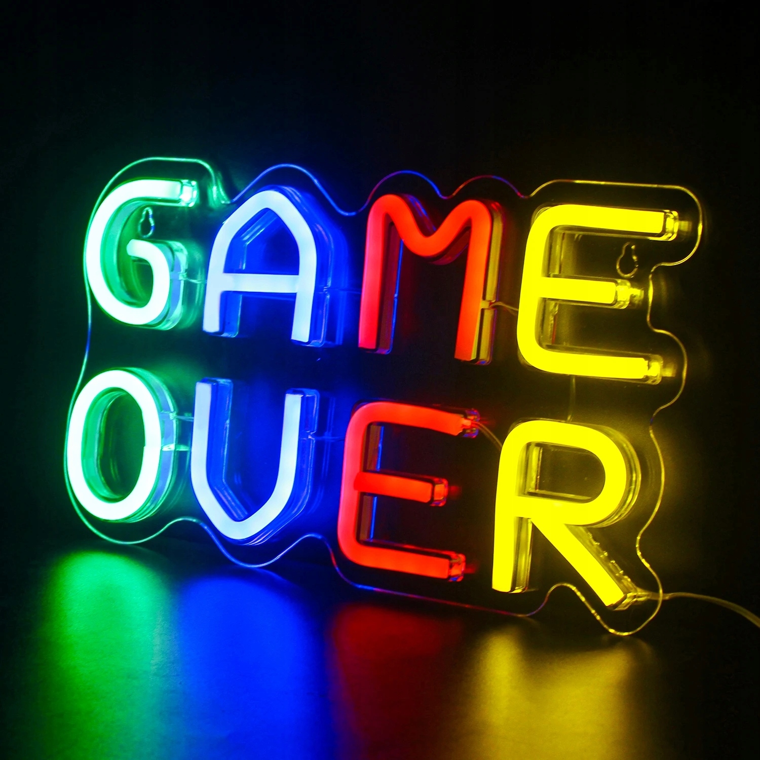 Neon LED napis GAME OVER Napis ledowy USB Dekoracje do pokoju ...