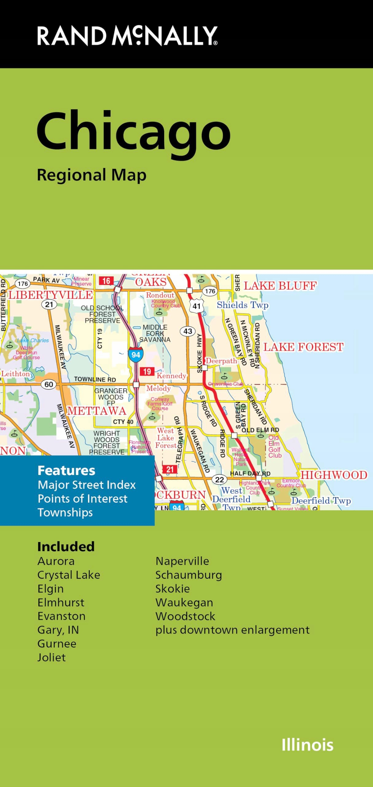 Rand McNally Folded Map: Chicago Regional Map Rand McNally ...