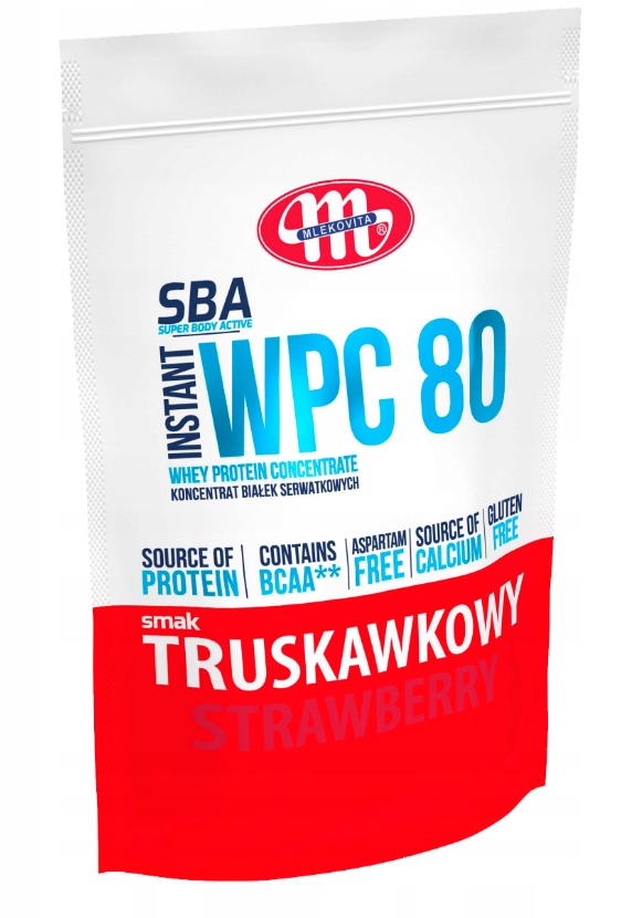 MLEKOVITA SBA WPC 80 700G TRUSKAWKA KONCENTRAT BIAŁEK SERWATKOWYCH BIAŁKO - 5900512984780 ...