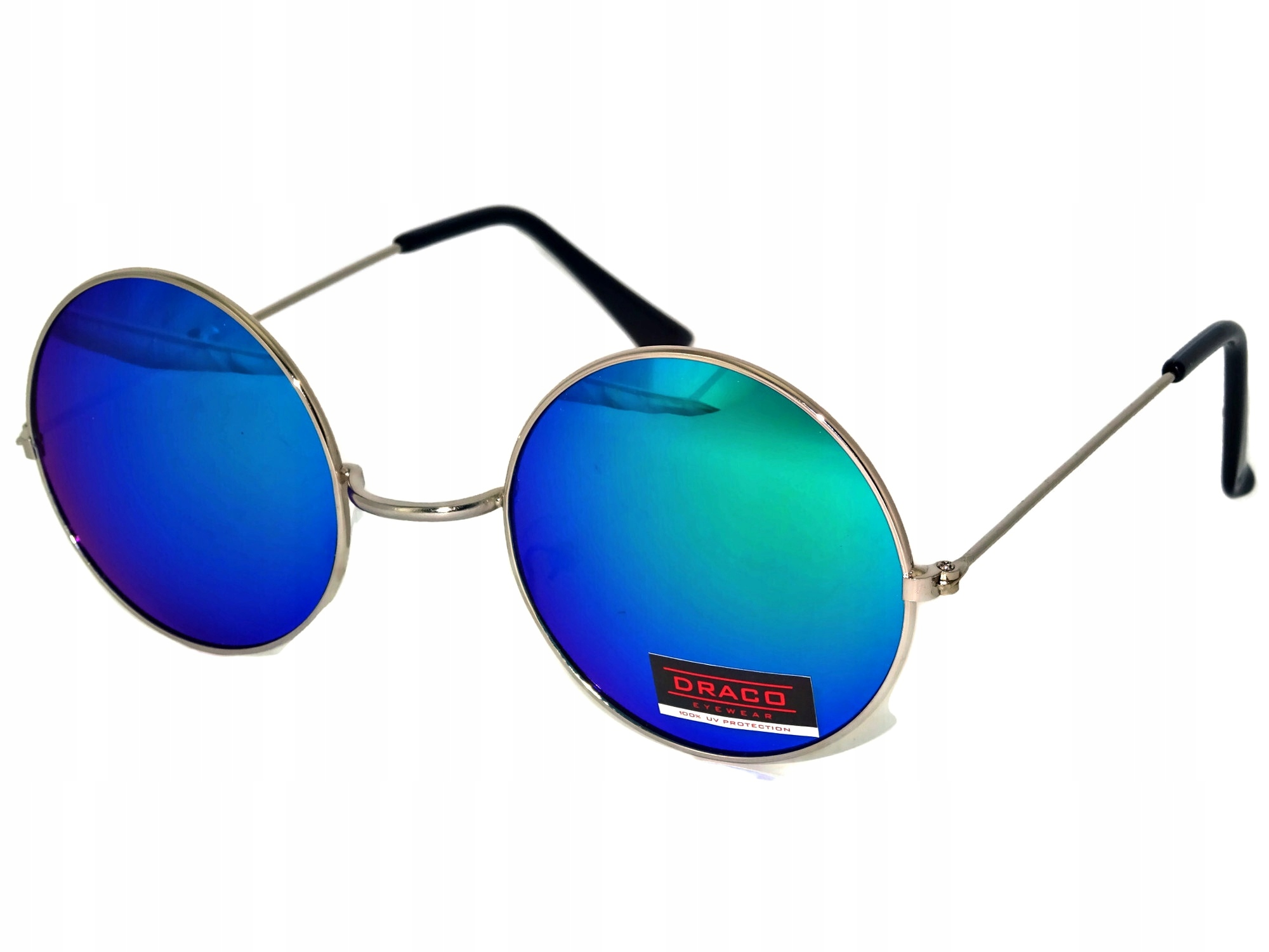 MĘSKIE OKULARY LENONKI OKRĄGŁE METALOWE LUSTRZANE 13079835673 - Allegro.pl