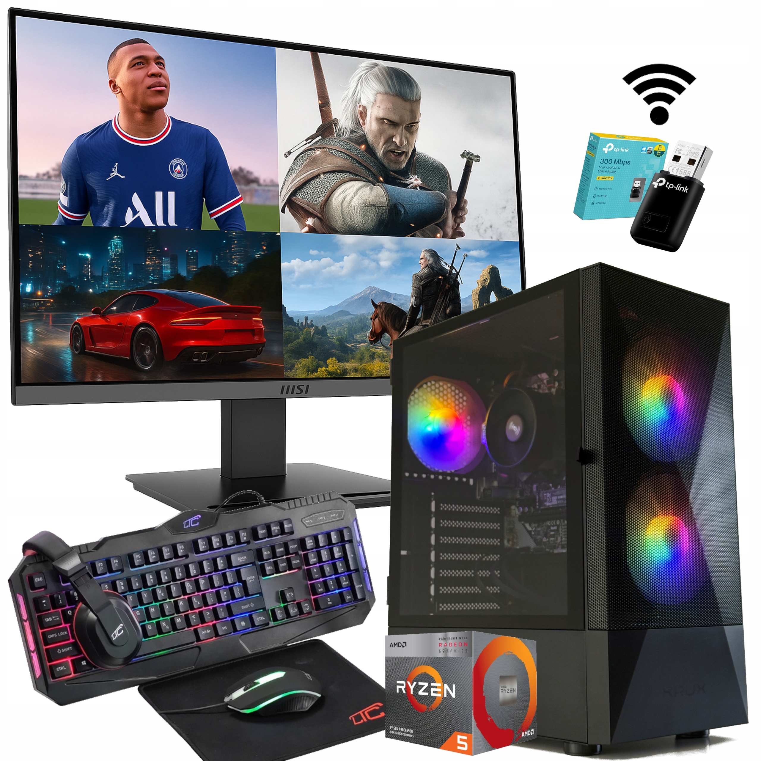 GAMER SZÁMÍTÓGÉP KÉSZLET | RYZEN 5 3400 G l 32 GB RAM l 1TB SSD l WIN ...