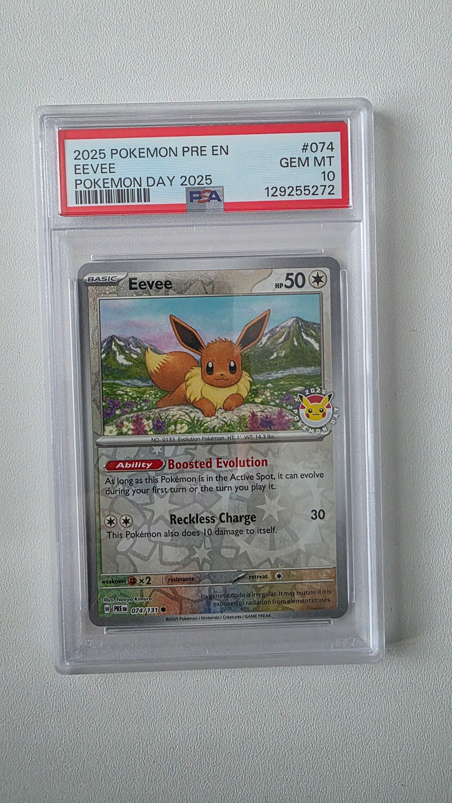 Eevee pokemon day 074 - PSA 10, • Ceny, Recenze - Allegro