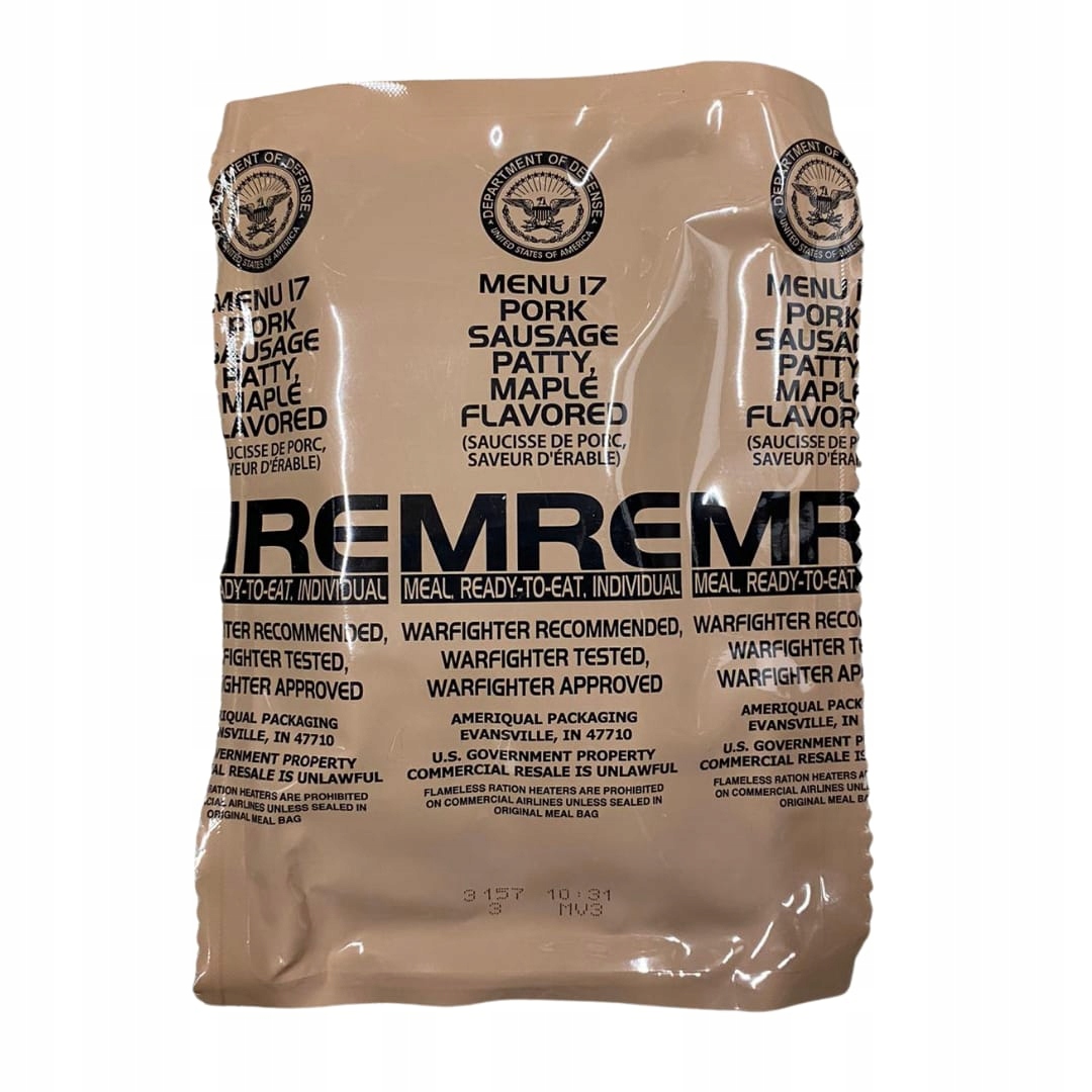Americká vojenská potravinová dávka - MRE (menu 1-24) za 12,79 € - Allegro