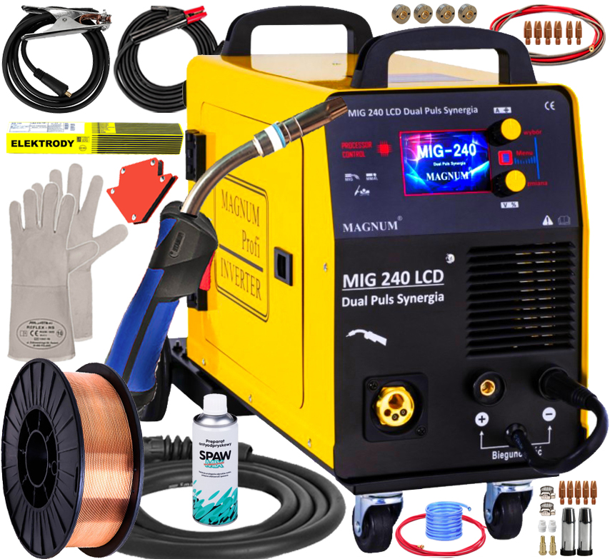 SPAWARKA MAGNUM MIG 240 DUAL PULS LCD SYNERGIA TIG (5901209100100 ...