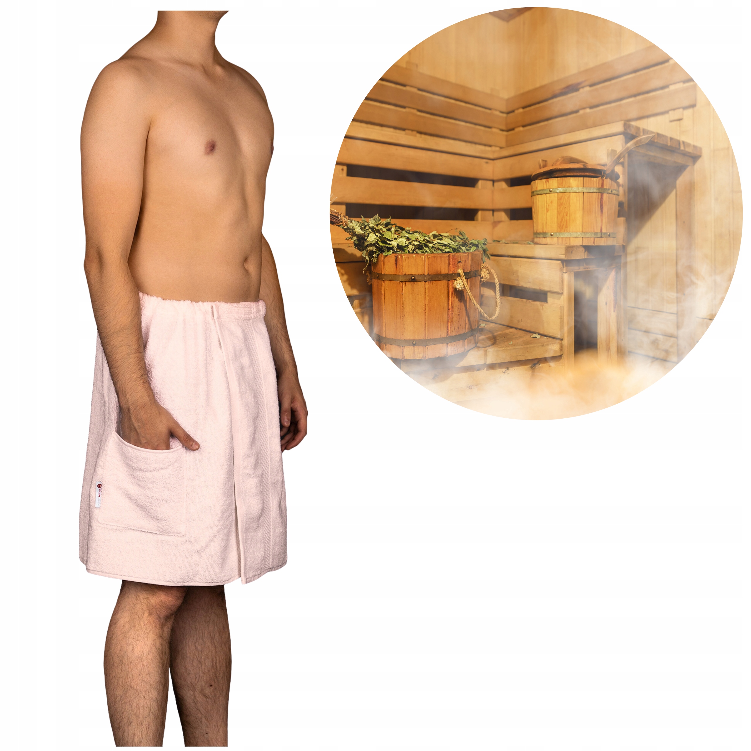 KILT RĘCZNIK MĘSKI DO SAUNY FROTTE 140X50 JAS.RÓŻ (5905490812278 ...