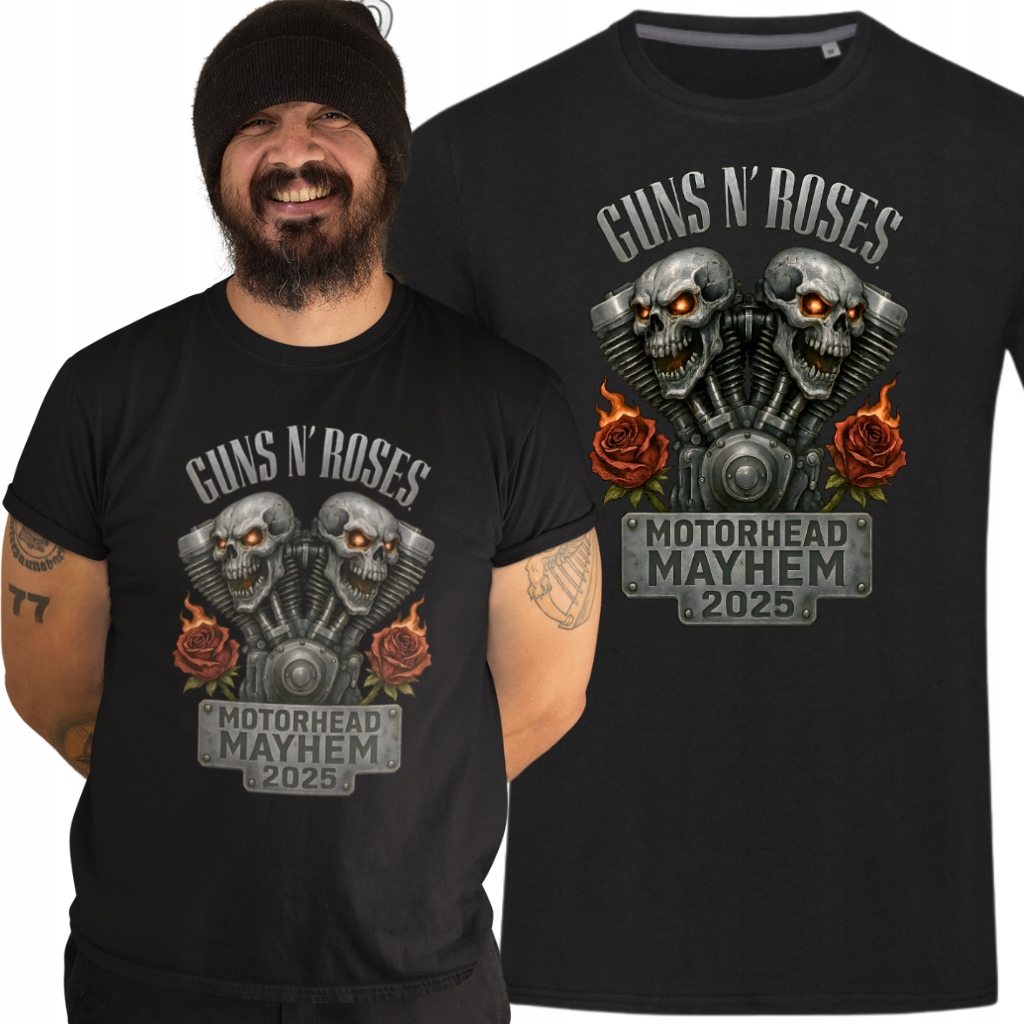 Tričko pánské Guns N’ Roses Motorhead Mayhem na motorku koncert 2025 ...