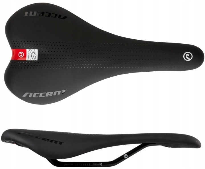 Siodełko Accent Point czarno-czerwone - 5902891318255 - 11251851772 - Allegro