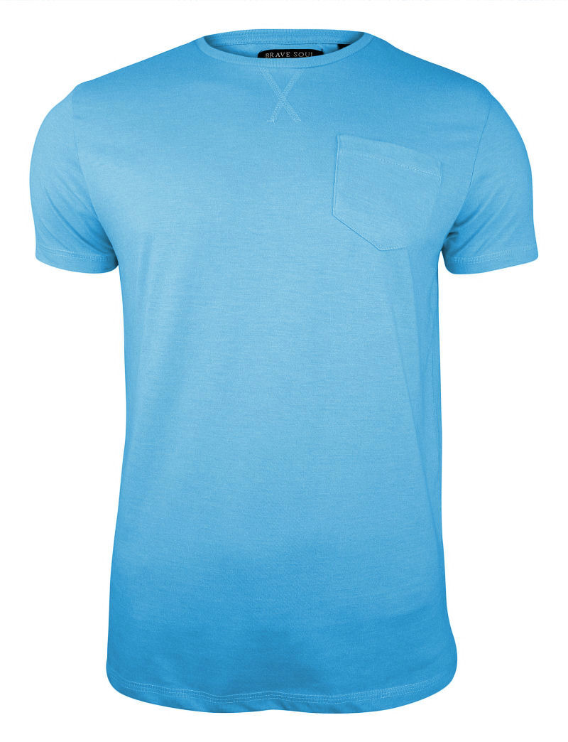 Modré pánské tričko bez potisku Brave Soul - M za 259.00CZK - Allegro