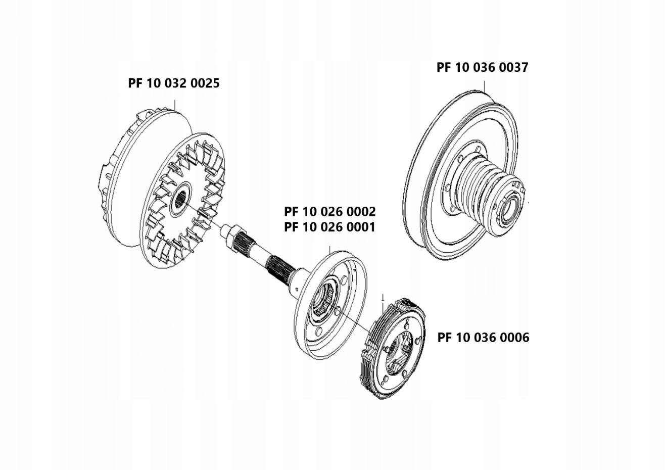 Wariator kompletny cf moto 500 600 800 power force ARPF 10 032 0025 za ... Wariator kompletny cf moto 500 600 800 power force ARPF 10 032 0025 za ...