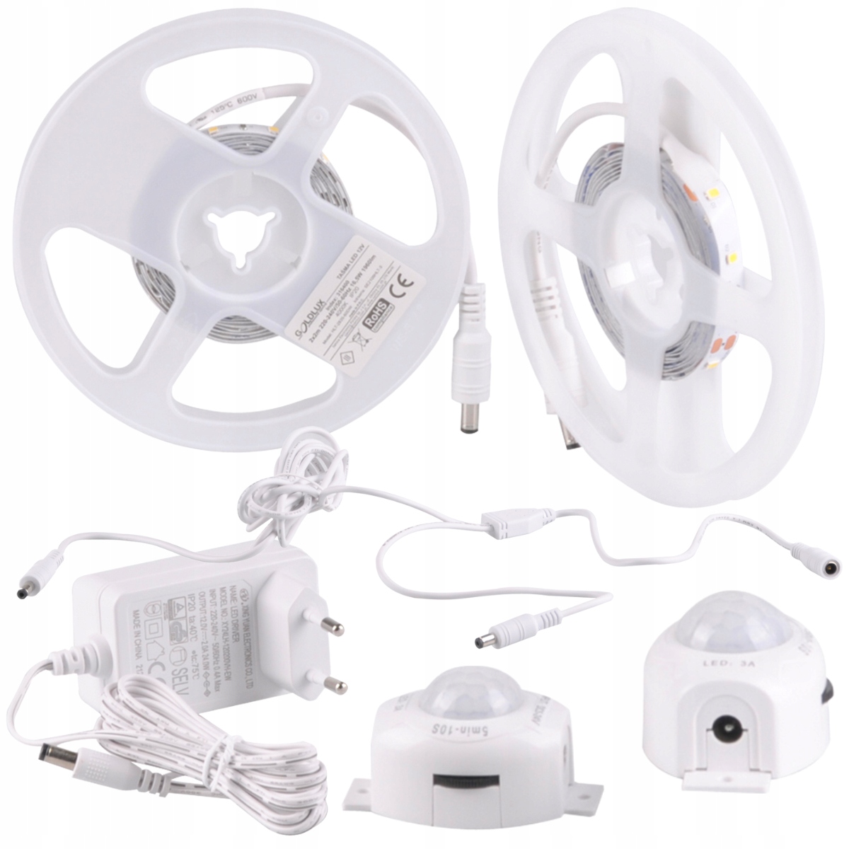 Zestaw taśma LED z czujnikiem ruchu Goldlux 12 V 2 m neutralna 2 sztuki ...