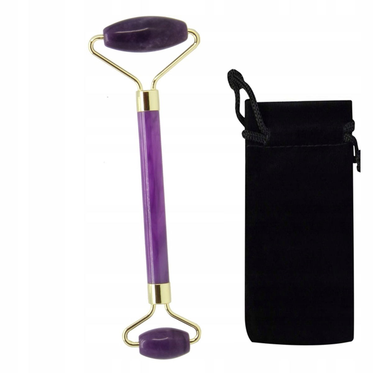 Roller wałek masażer do twarzy AMETYST kamień • Cena, Opinie - Allegro