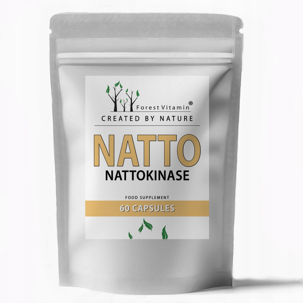 FOREST VITAMIN NATTOKINAZA 200mg NATTOKINASE 4000 FU NATTO 60 kapsułek ...