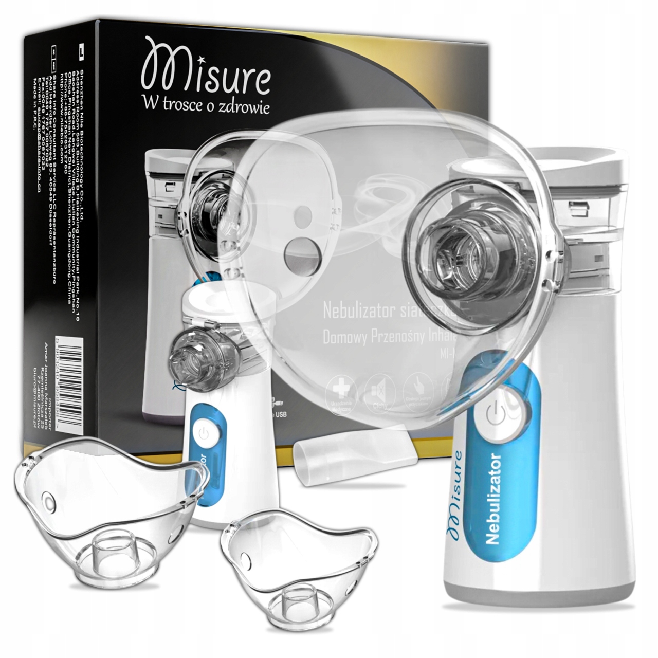 Inhalator Nebulizator Akumulator - Niska cena na Allegro