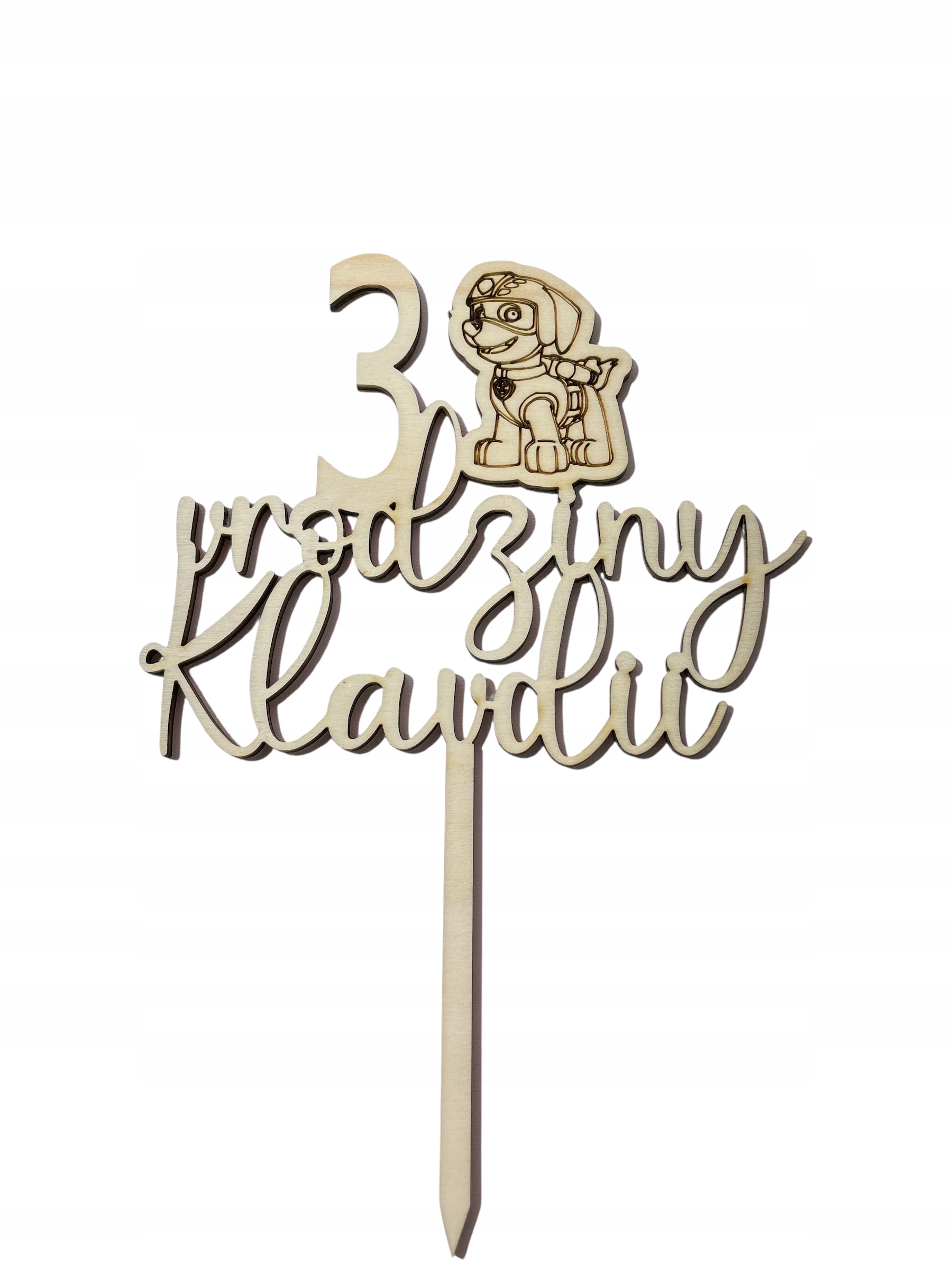 TOPPER NA TORT URODZINY IMIĘ PSI PATROL ZUMA • Cena, Opinie • Toppery ...