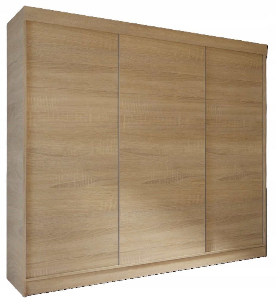 SZAFA PRZESUWNA 3 DRZWIOWA LINIA MODERN 240 x 205 CM DĄB SONOMA NA WYMIAR! • Cena, Opinie ...