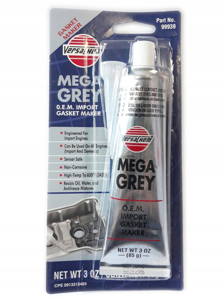 Versachem Mega Grey Szary silikon na uszczelkę 85g Silikon do klejenia ...