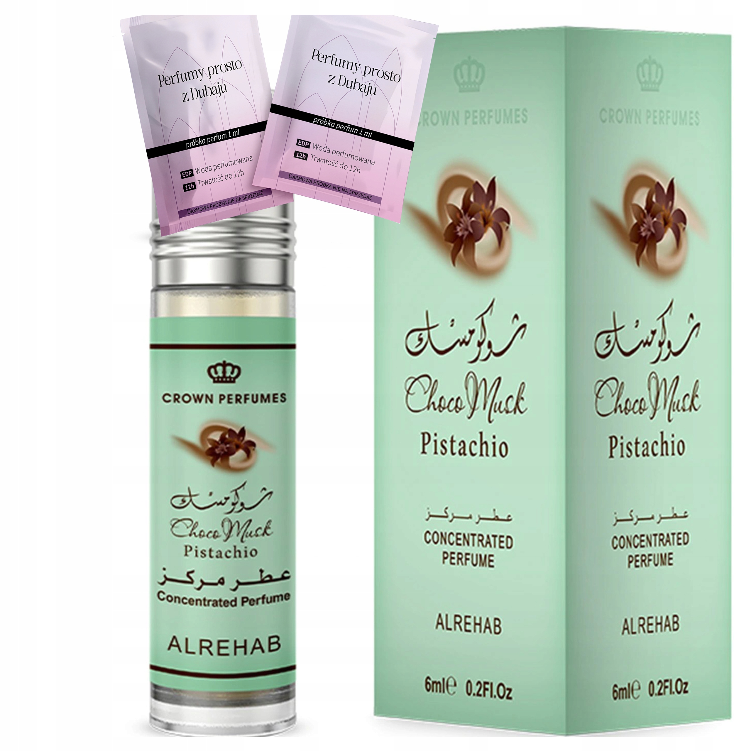 PARFÉM ARABSKÉ PARFÉMY AL-REHAB CHOCO MUSK PISTACHIO + 2 VZORKY ...