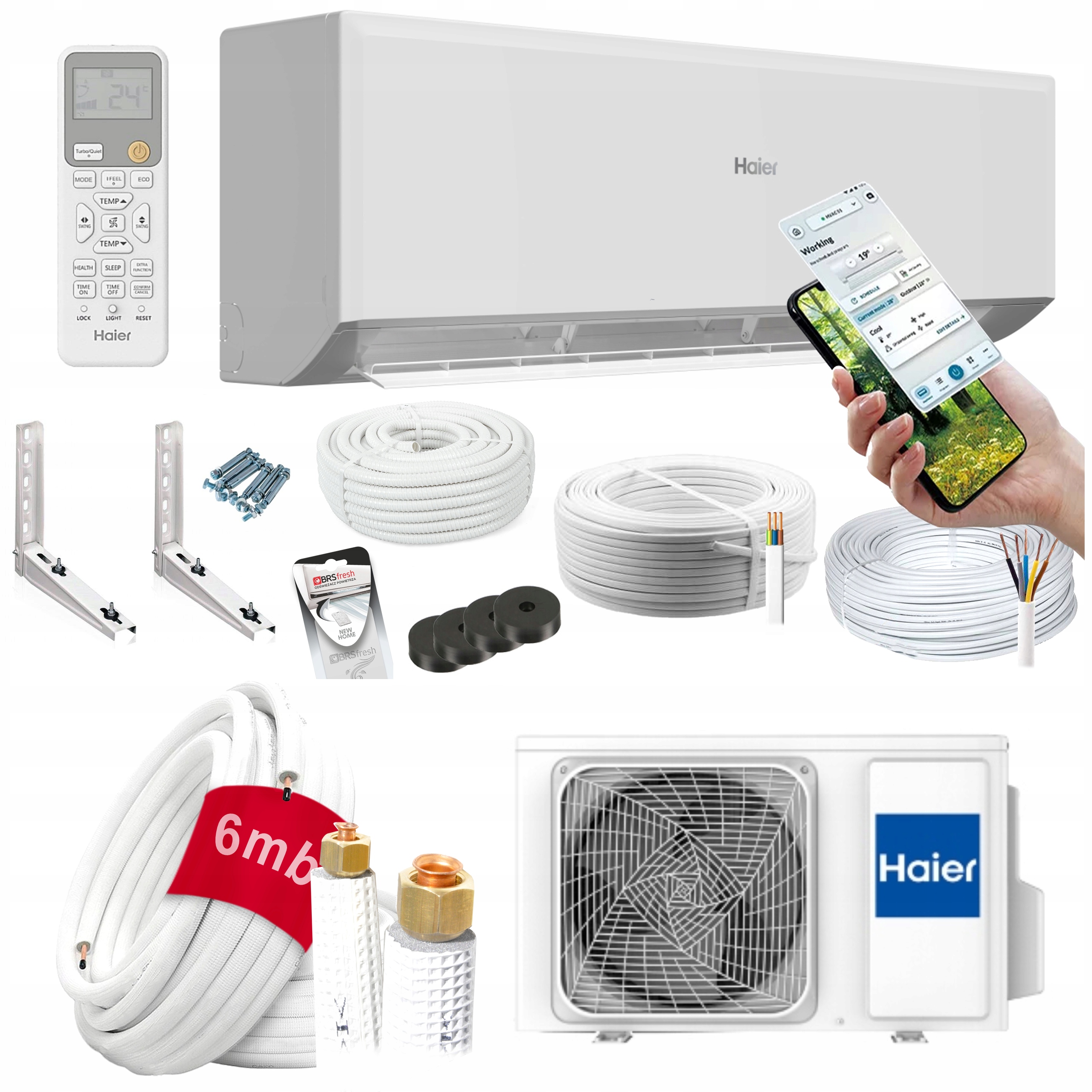 Klimatyzacja Haier REVIVE Plus 2024 3,5KW Wifi 3d iFeel Cicha Zestaw ...