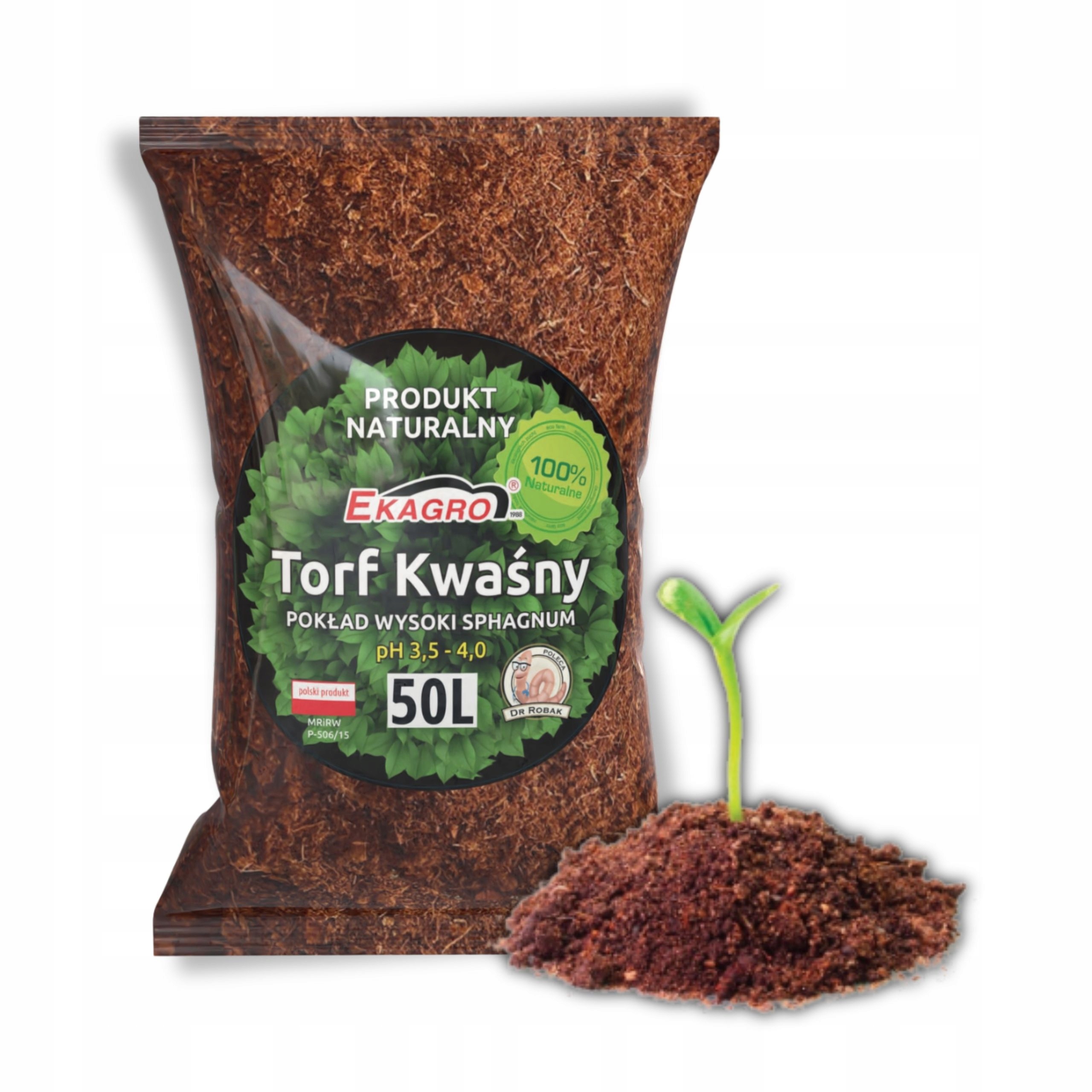 Torf Kwaśny Wysoki 50L Sphagnowy Sphagnum litewski do borówek ...