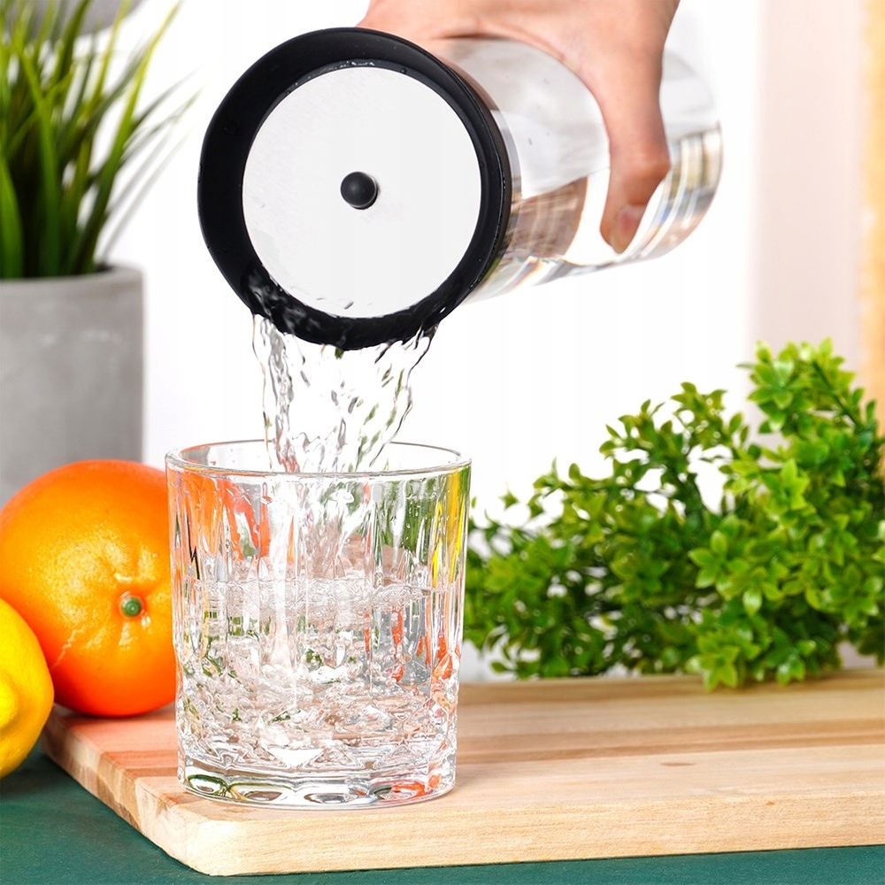 ÜVEG KANCSÓ FEDŐVEL 1L-ES VIZES KANCSÓ LIMONÁDÉ GYÜMÖLCSLÉ DUGÓVAL za ...