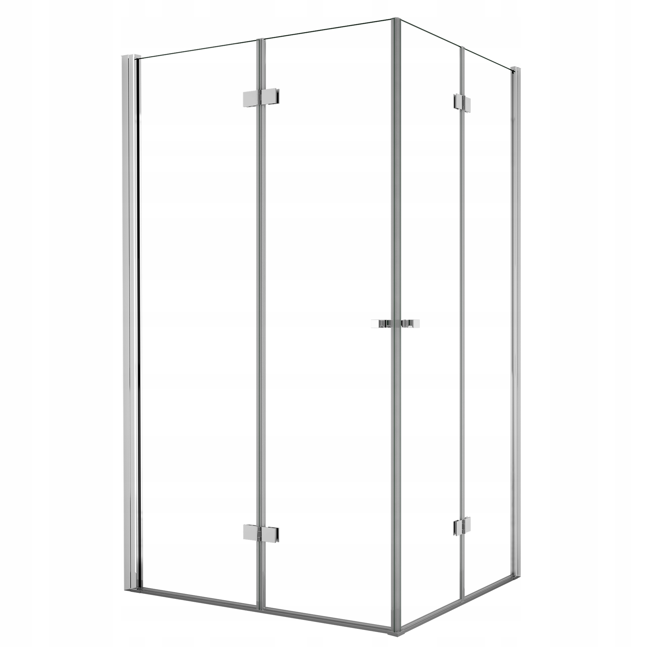 KABINA PRYSZNICOWA 100x90 SKŁADANA CHROM DRZWI SZYBA ŚCIANKA SZKŁO 6MM ...