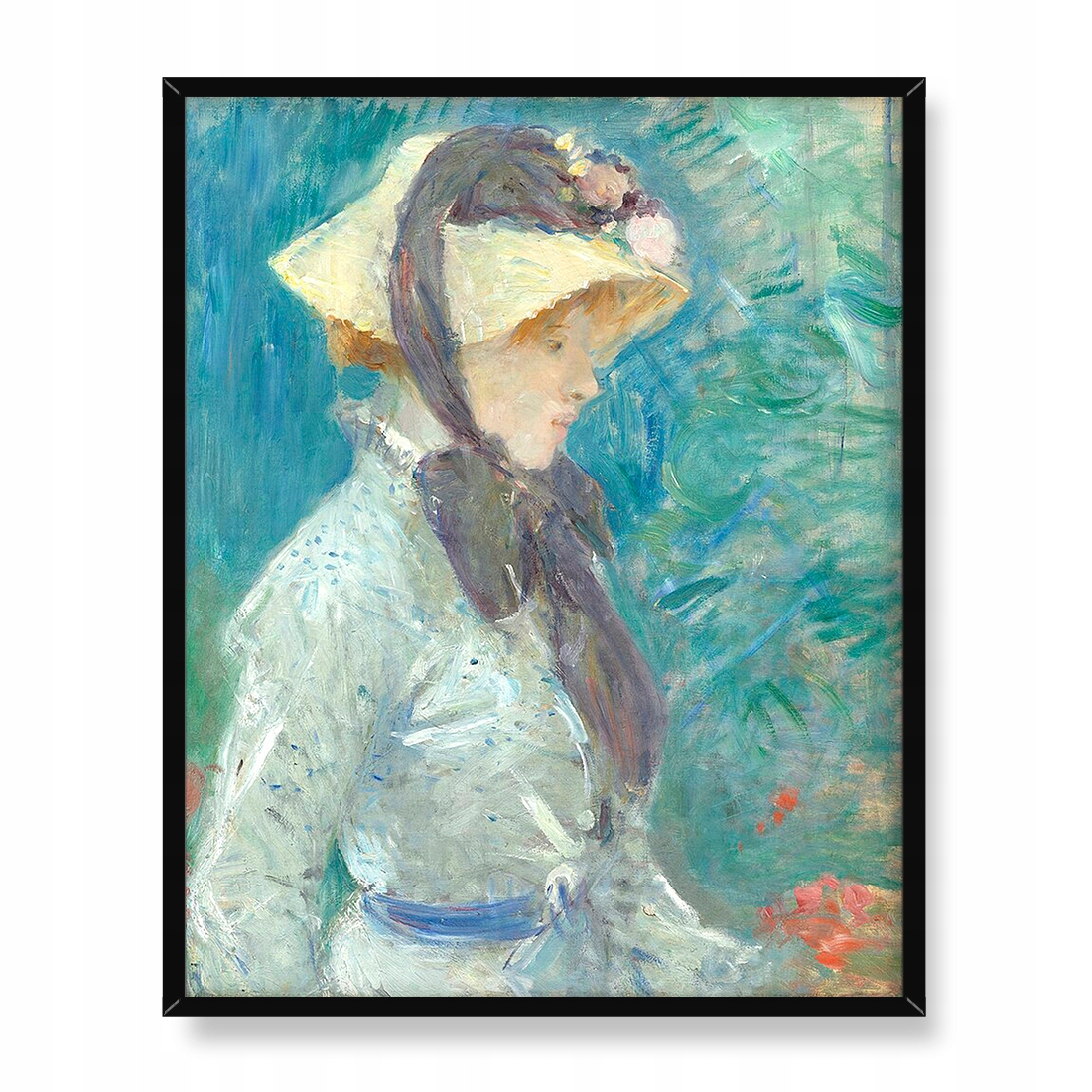 Berthe Morisot Mladá žena ve slaměném klobouku 40x50 OBRAZ, • Ceny ...