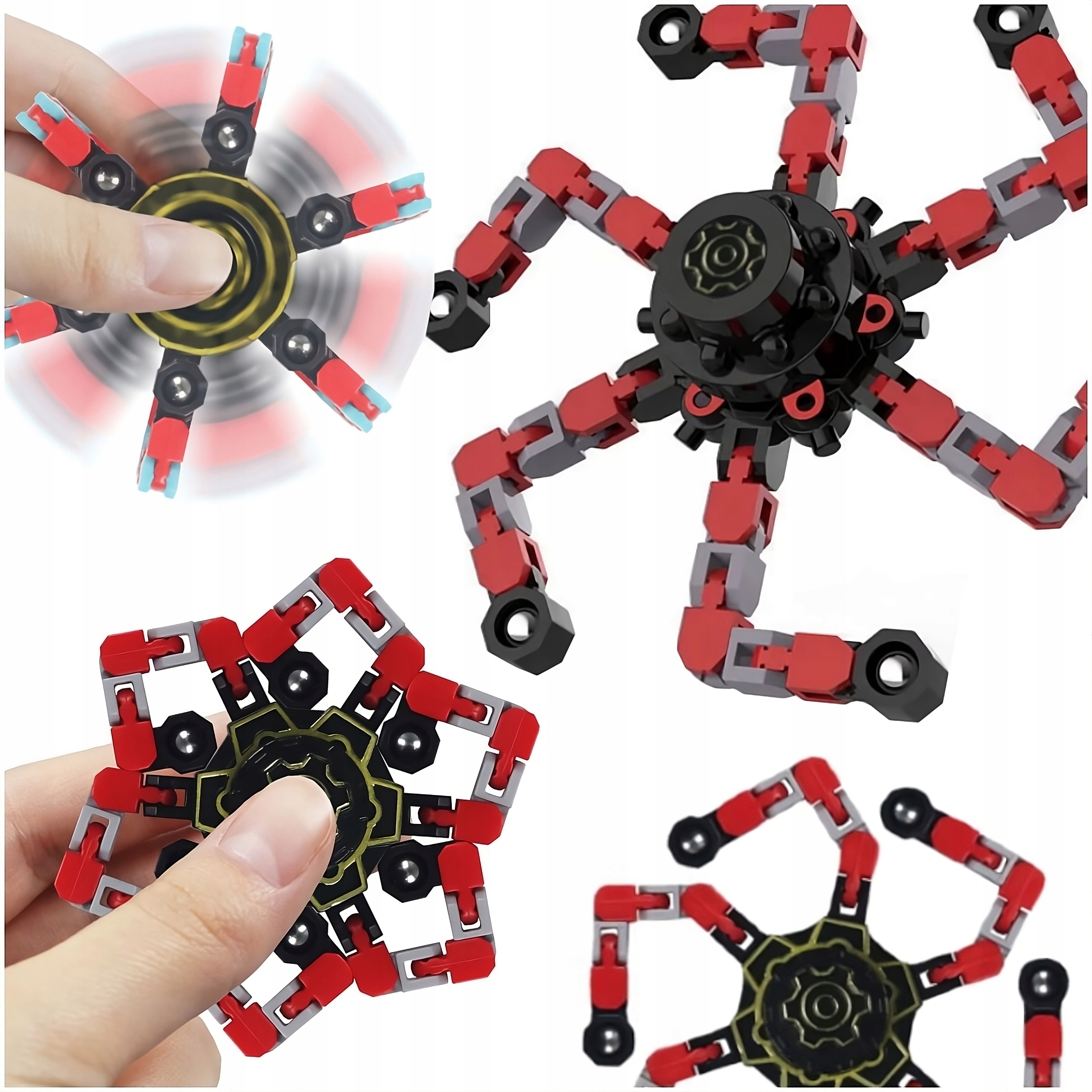 2x tłańcuch antystresowy Fidget Spinner układanka ZABAWKA ANTYSTREOWA ...