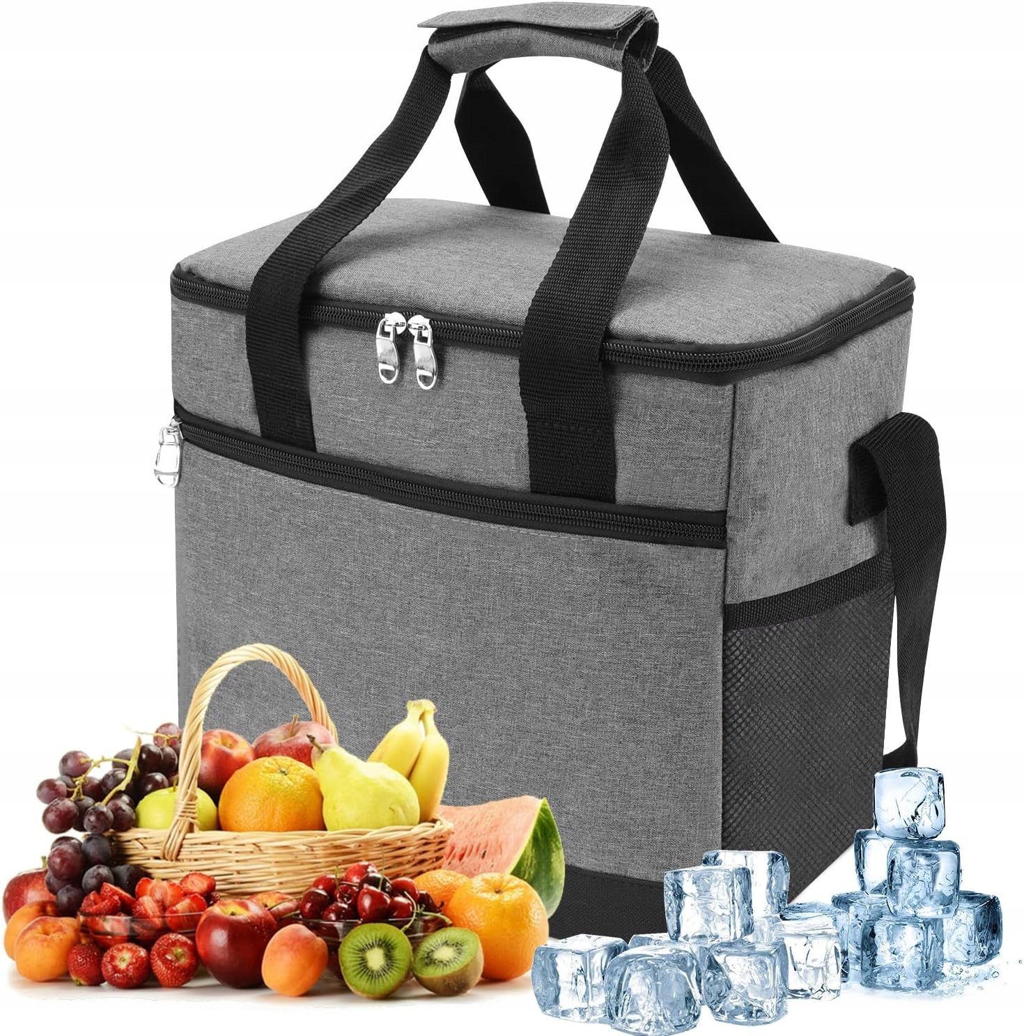 DUŻA TORBA TERMICZNA PIKNIKOWA LODÓWKA IZOLACYJNA - 5903678554613 ...