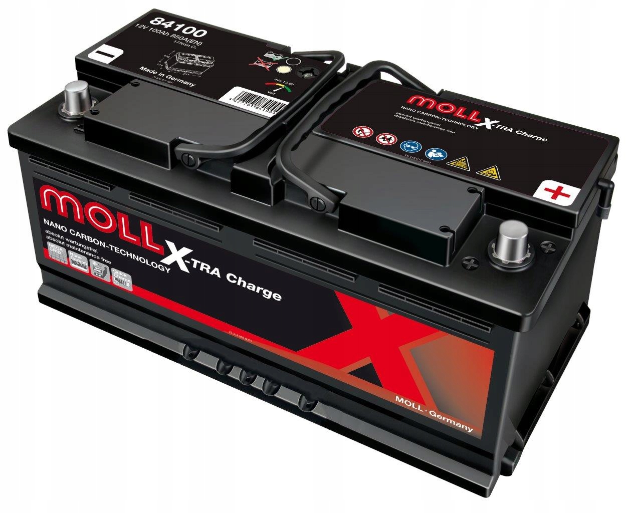 AKUMULATOR MOLL X-TRA CHARGE 100Ah 850A 84100 P+ 4027701841004 za 689 ...