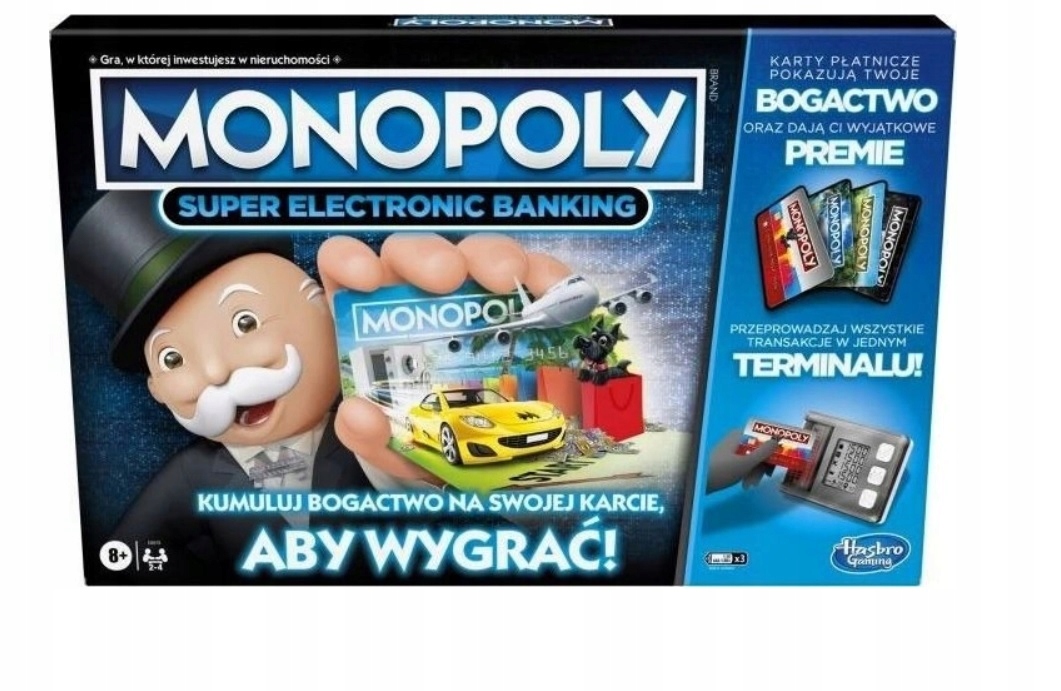 HASBRO Gra Monopoly Super Electronic Banking KARTA - Stan: Nowy 250 ...